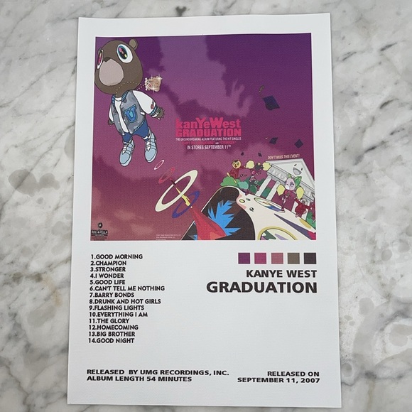 kanye west ye | Wall Decor | Kanye West Graduation 6 Pack Of 2h In X 8w ...